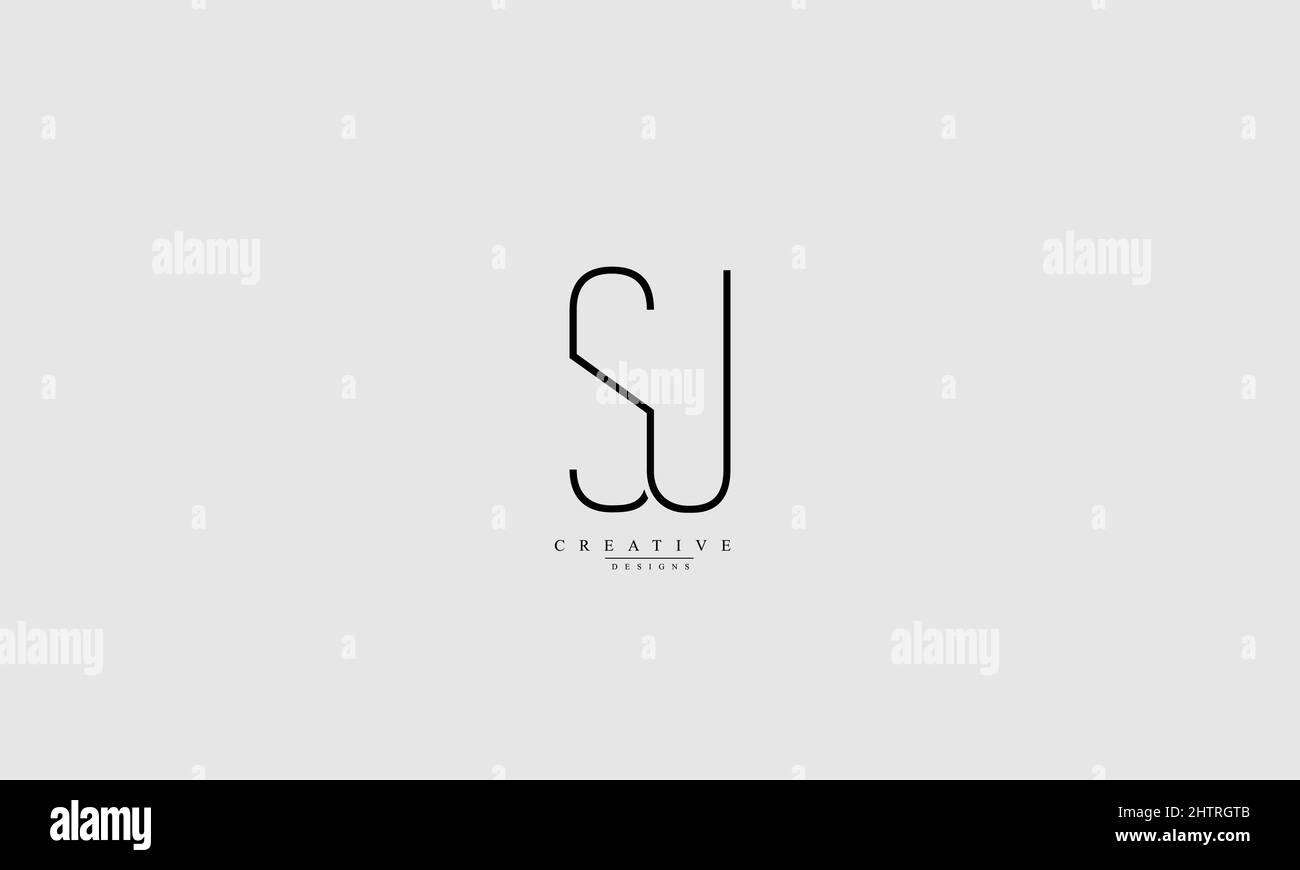 Alphabet letters Initials Monogram logo SJ JS S J Stock Vector Image ...
