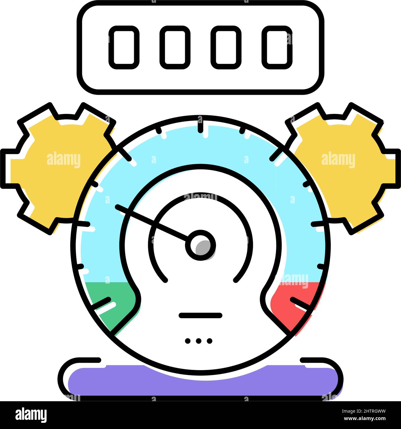 mileage rollback color icon vector illustration Stock Vector Image ...