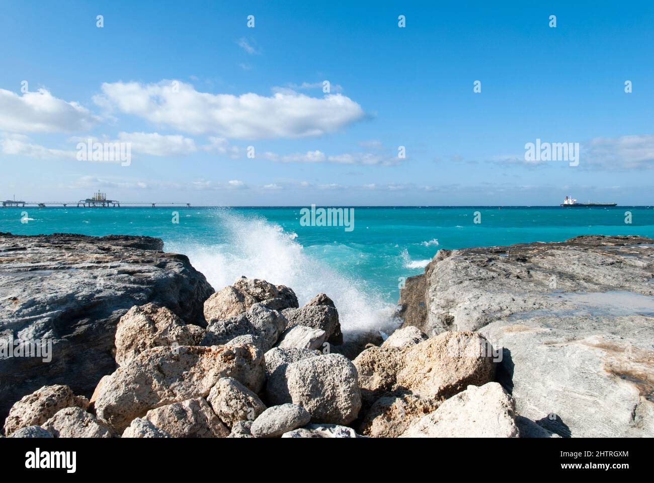 Wave hitting boat hi-res stock photography and images - Alamy
