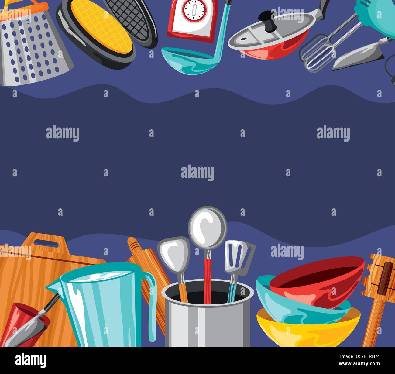 kitchen utensils background Stock Vector Image & Art - Alamy