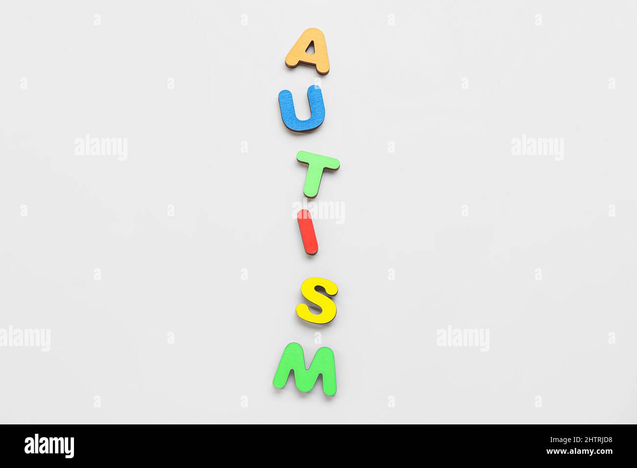 Word AUTISM on light background Stock Photo - Alamy