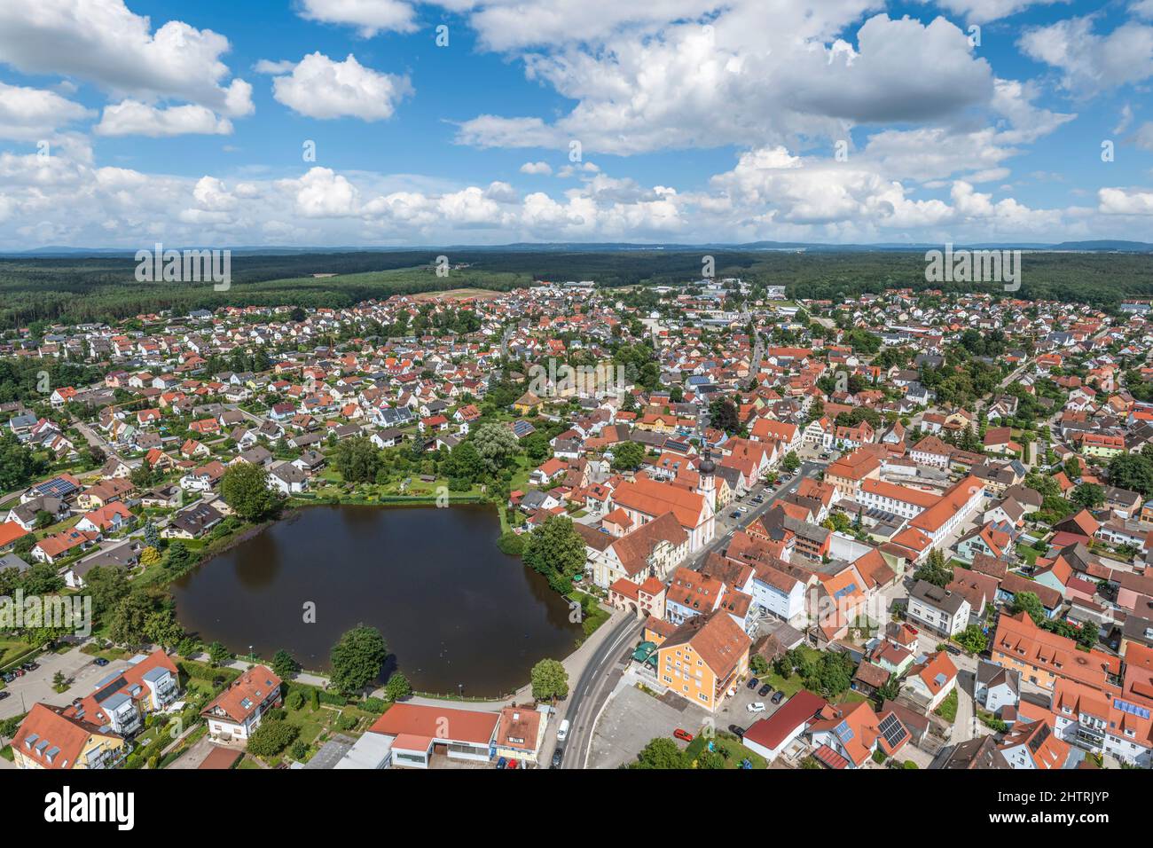 Aerial view to Allersberg in Middle Franconia Stock Photo - Alamy