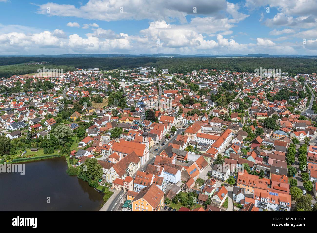 Aerial view to Allersberg in Middle Franconia Stock Photo - Alamy