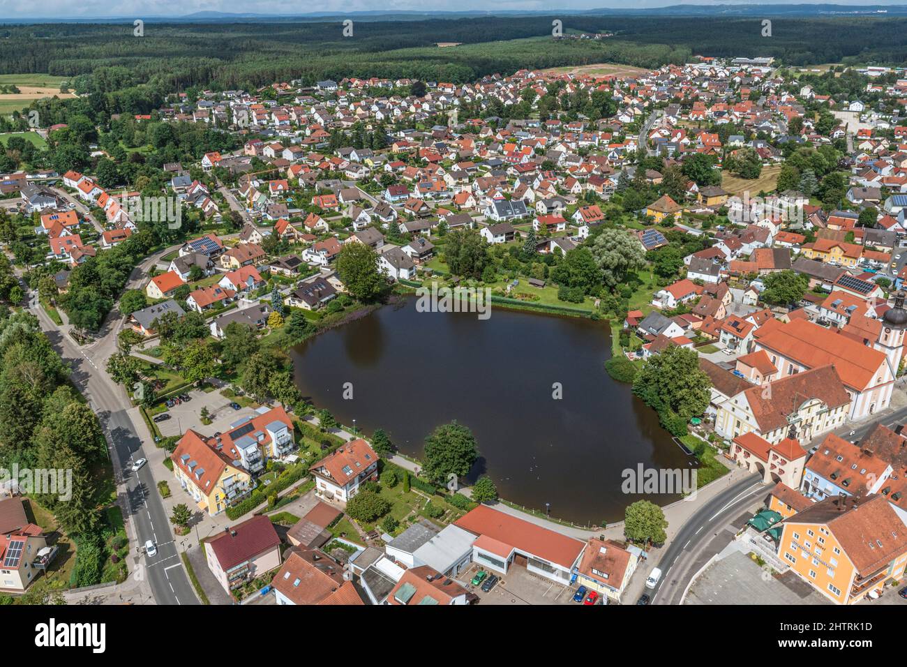 Aerial view to Allersberg in Middle Franconia Stock Photo - Alamy