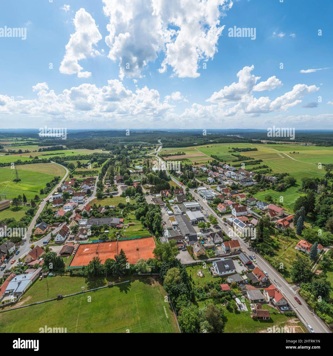 Aerial view to Allersberg in Middle Franconia Stock Photo - Alamy