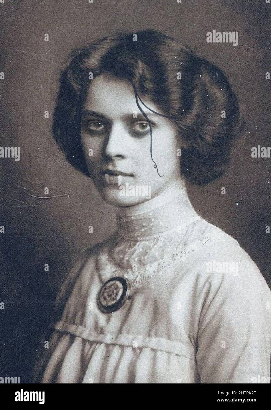 Horror portrait painting art Stock Photo - Alamy