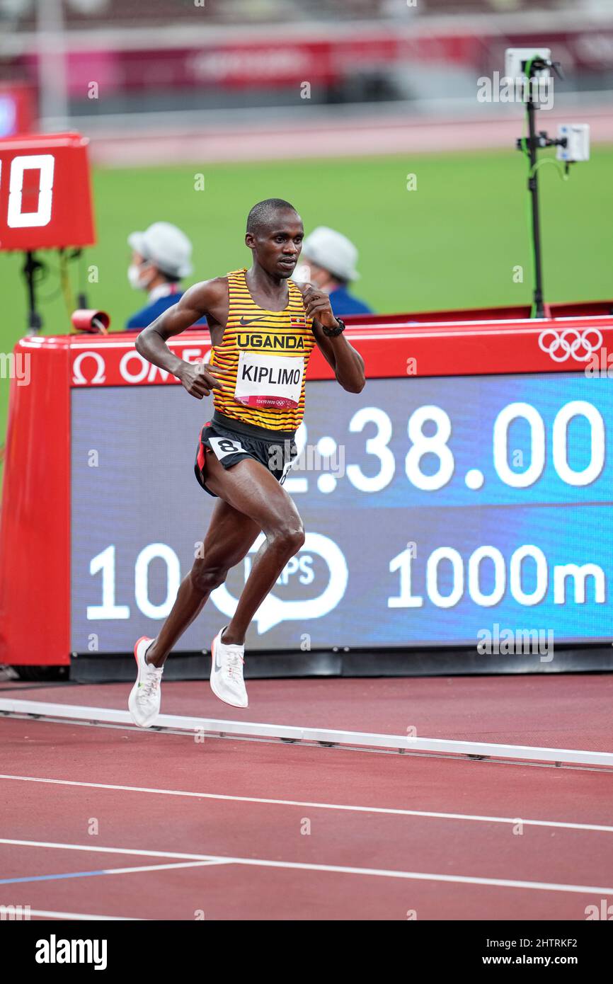 Jacob Kiplimo participating in the 2020 Tokyo Olympics in the 5000m ...