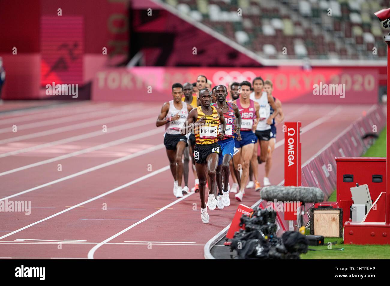 Jacob Kiplimo participating in the 2020 Tokyo Olympics in the 5000m ...
