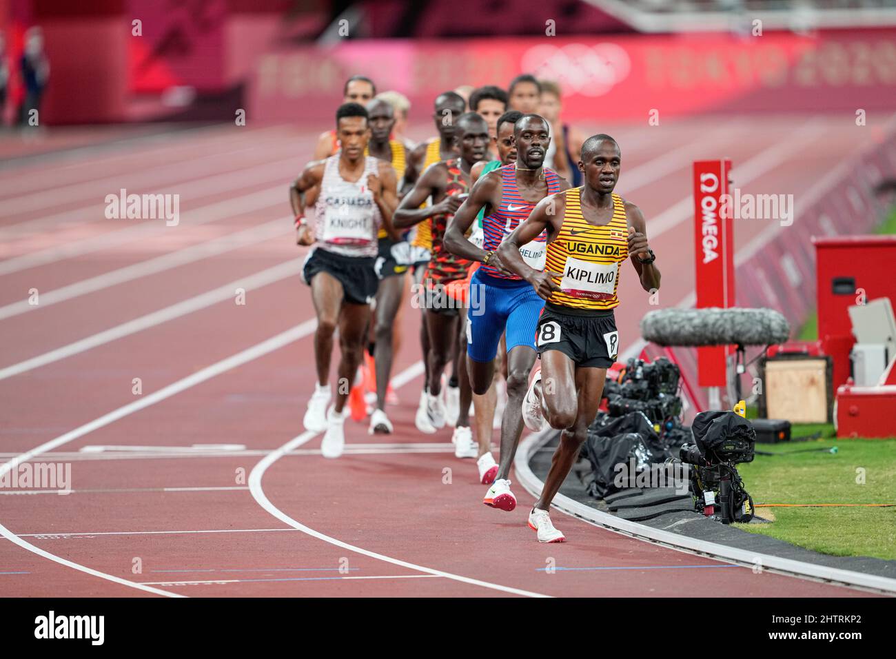 Jacob Kiplimo participating in the 2020 Tokyo Olympics in the 5000m ...