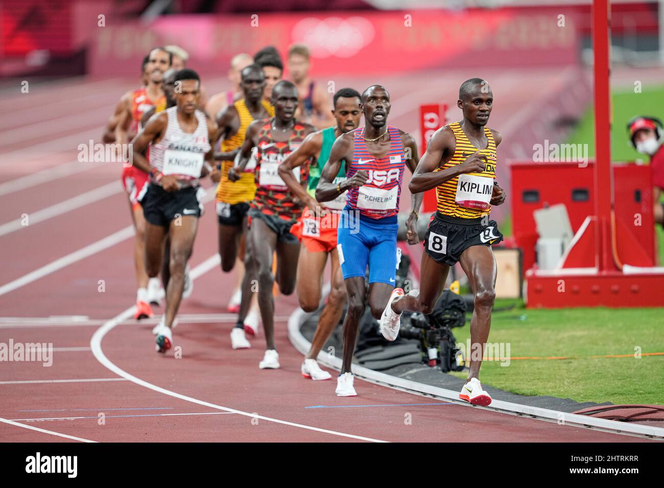 Jacob Kiplimo participating in the 2020 Tokyo Olympics in the 5000m ...