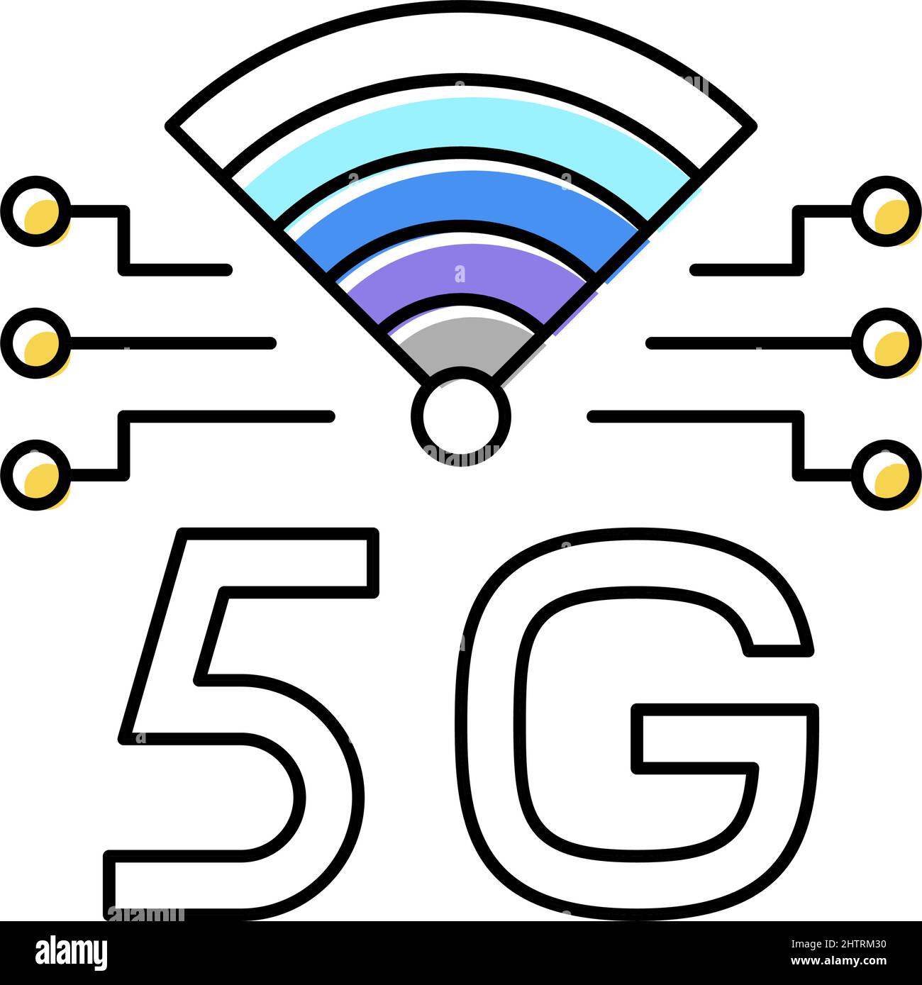 5g high speed network color icon vector illustration Stock Vector Image ...