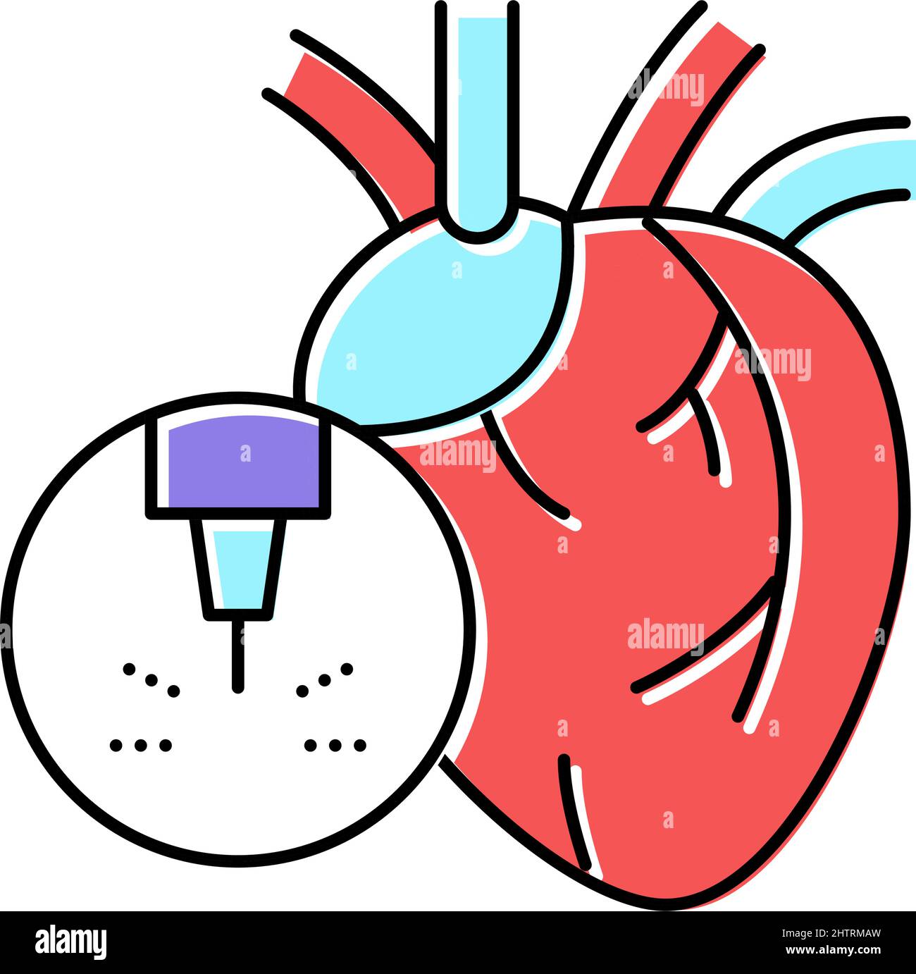 heart medical treatment laser color icon vector illustration Stock ...