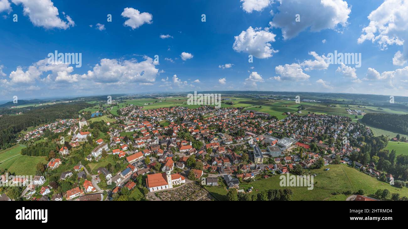 Aerial view to Bad Grönenbach in Bavaria Stock Photo - Alamy