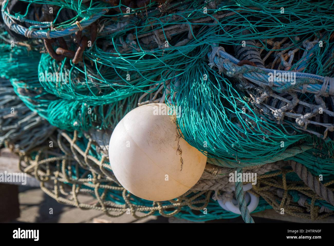 Freest, Germany. 02nd Mar, 2022. Fishing nets for net fishing lie on ...