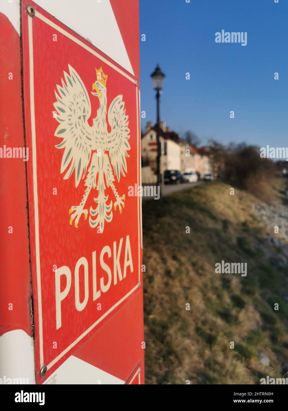 Symbolbild: Polengrenze, Polen,Grenzsäule, Grenze. Eine polnische ...