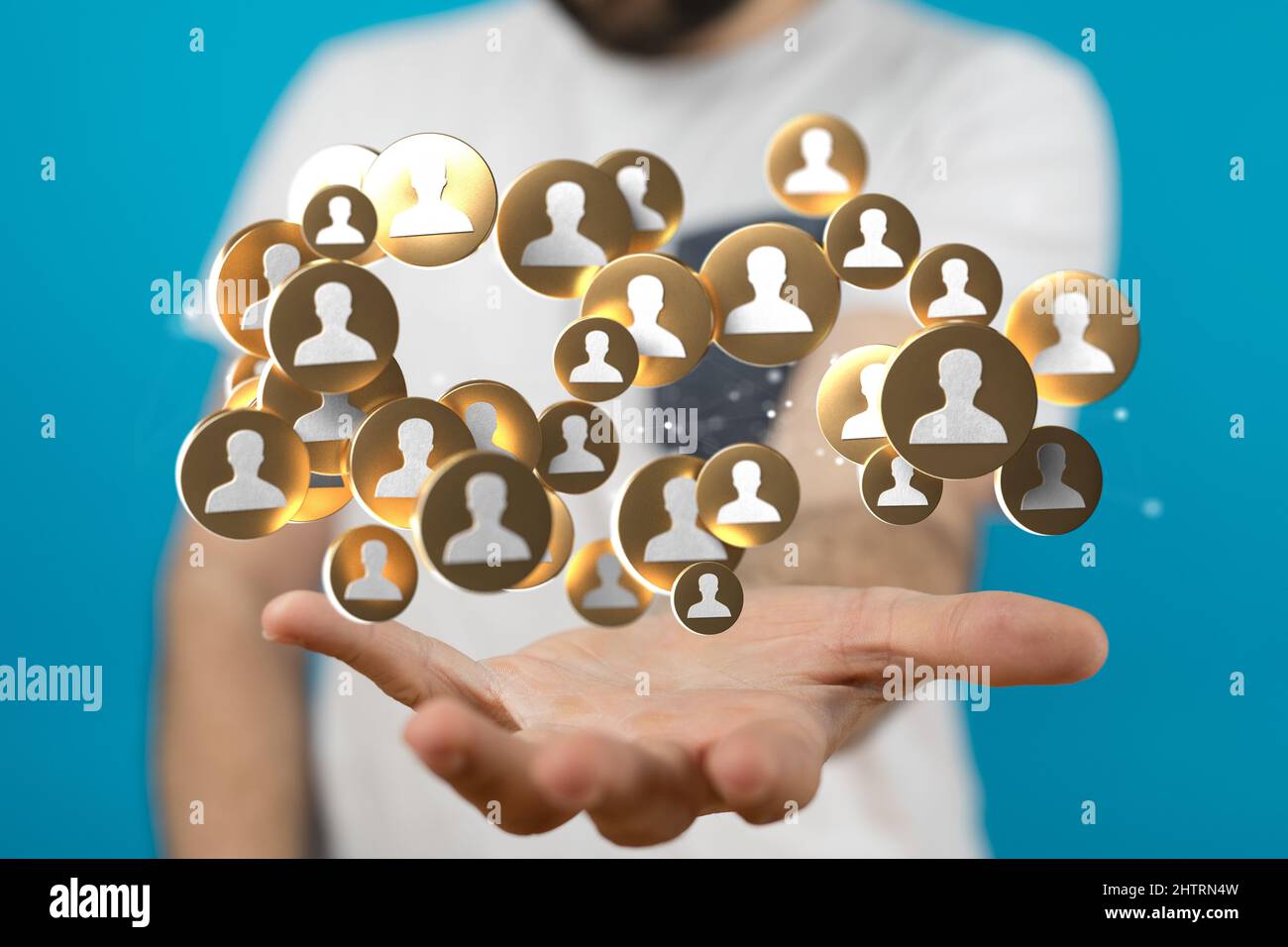 Symbol of business people silhouettes showing networking and team ...