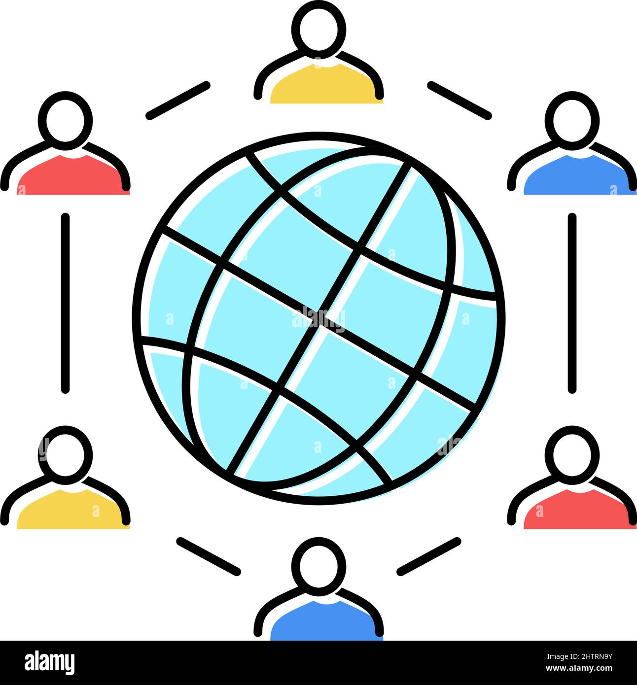 global communication color icon vector illustration Stock Vector Image ...