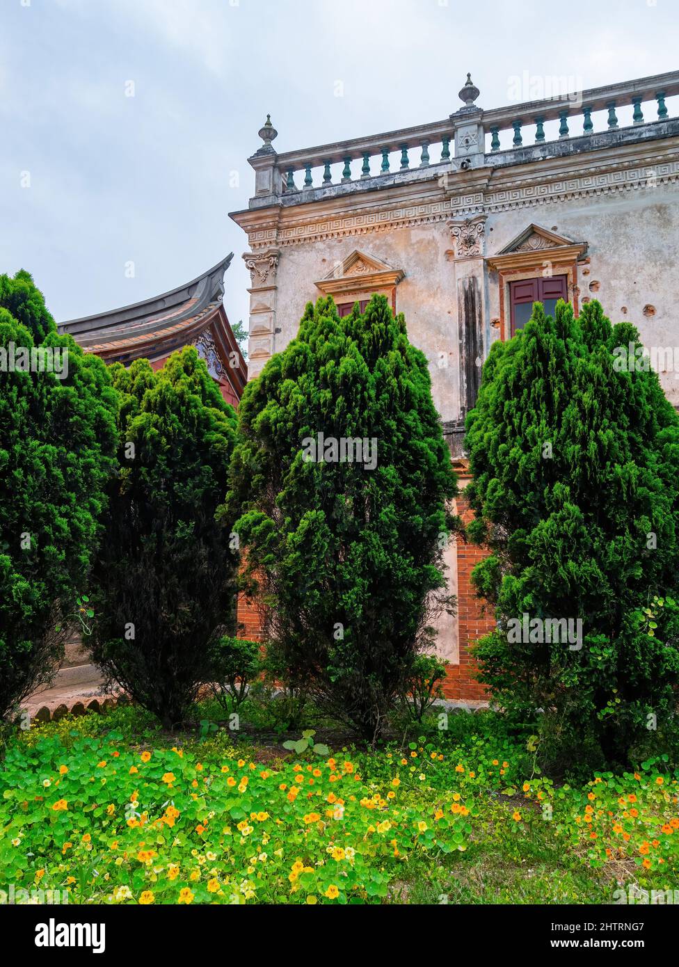 Overcast view of some traditional building in the Shuitou Village at ...