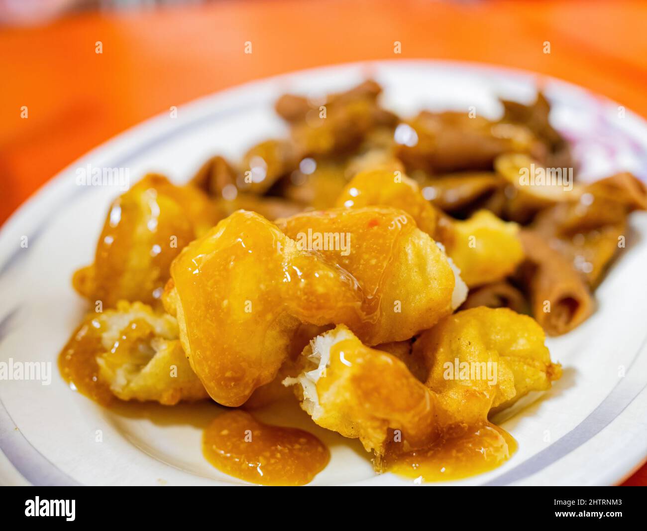 Close up shot of braised pork intestines at Kinmen, Taiwan Stock Photo ...