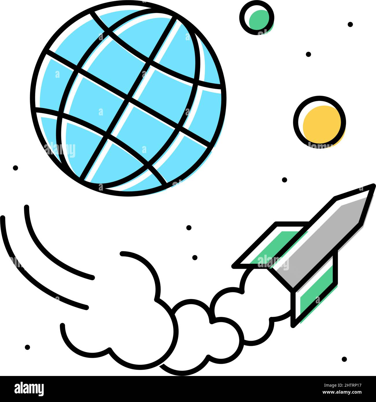 rocket transportation color icon vector illustration Stock Vector Image ...