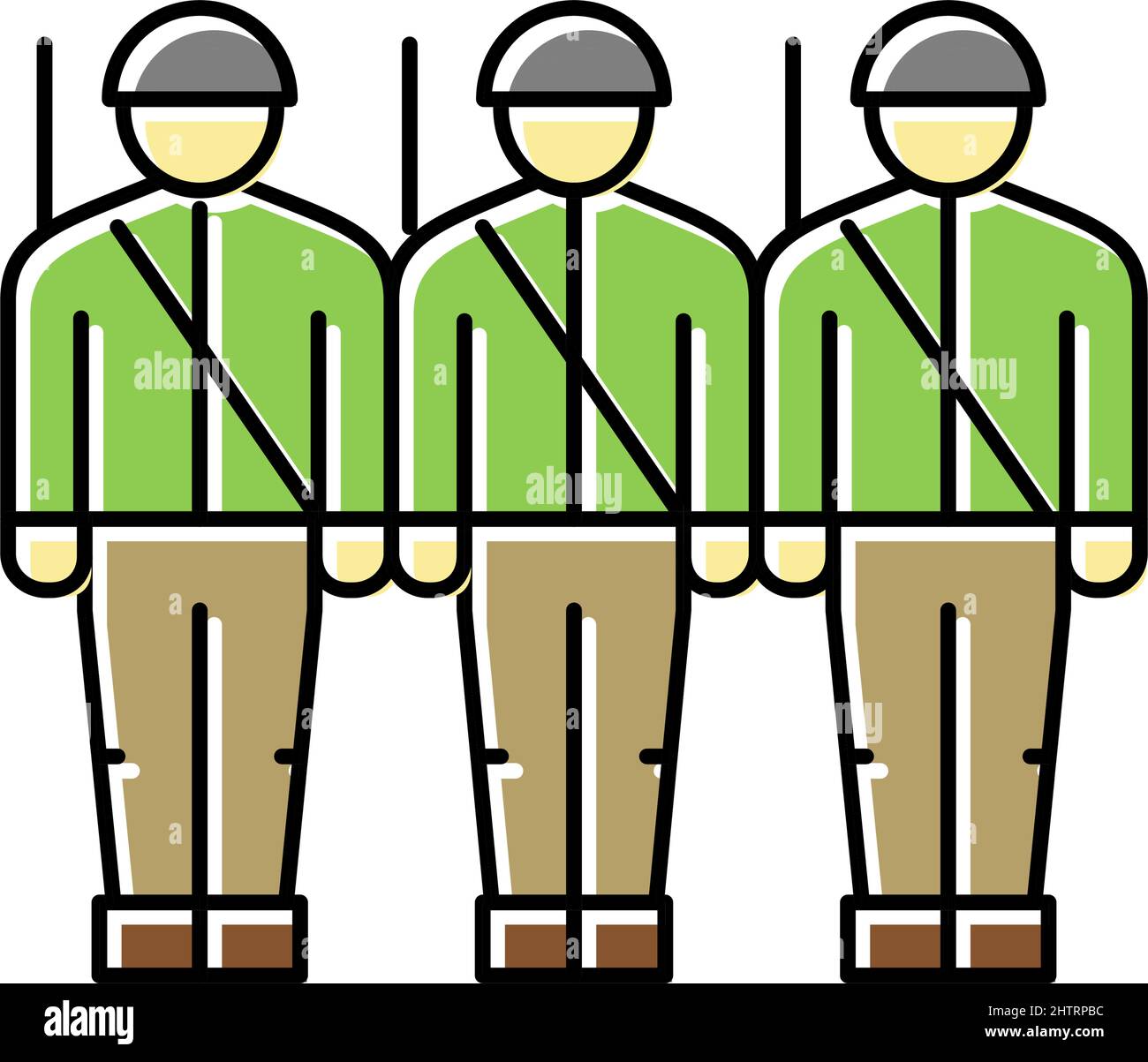 army soldiers color icon vector illustration Stock Vector Image & Art ...