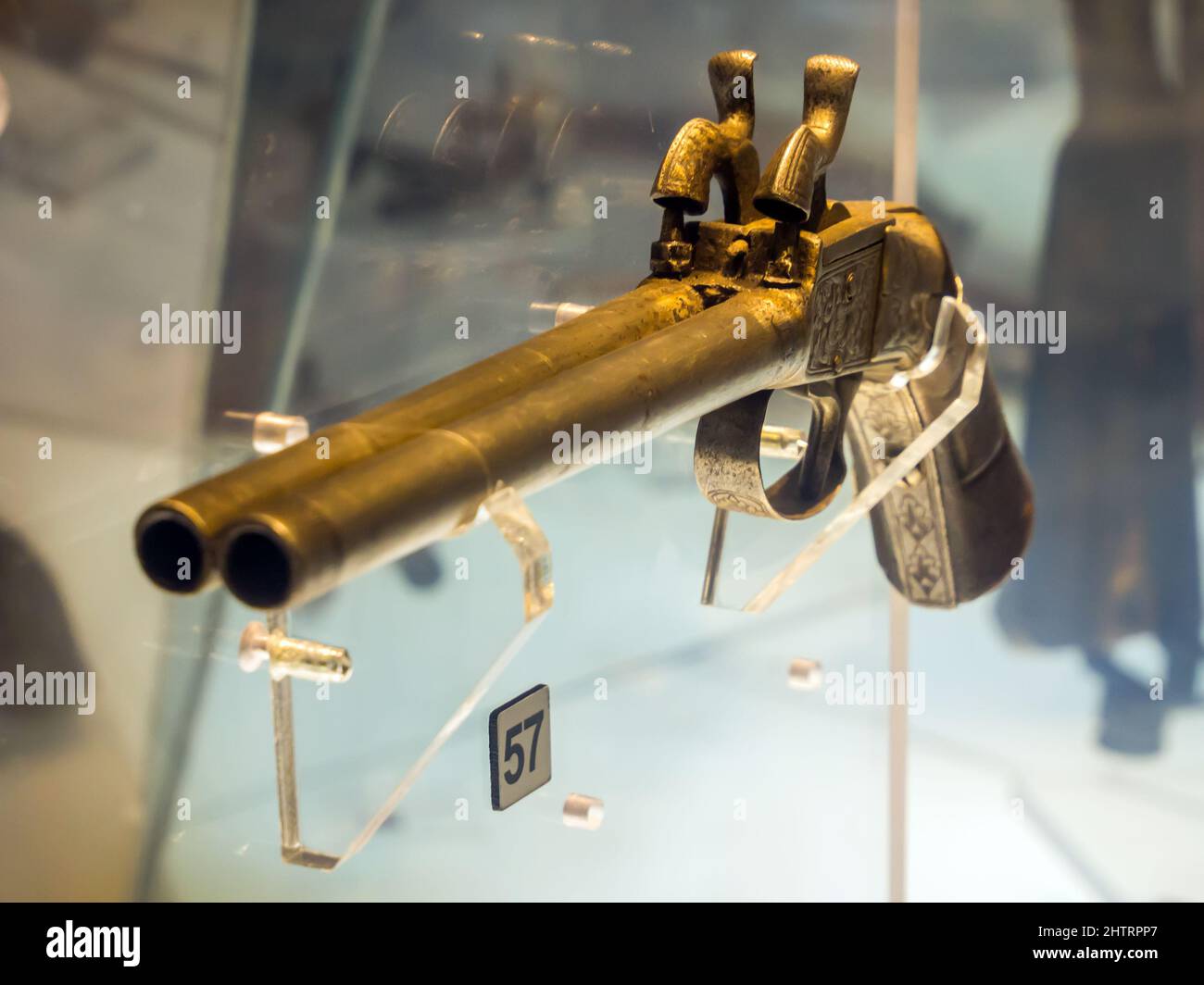 Tula, Russia - January 04, 2021: Double-barreled capsule pistol, Tula ...