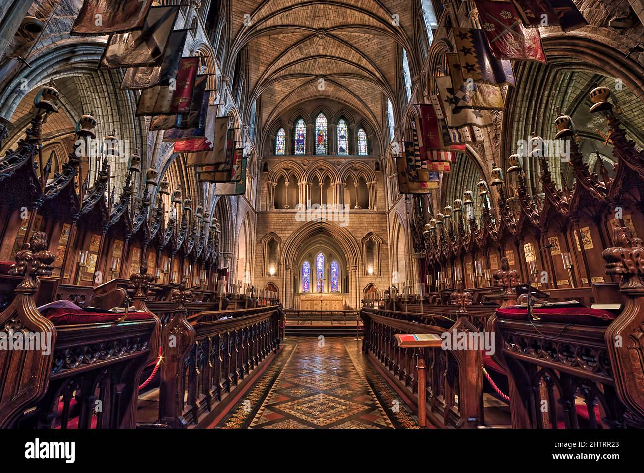 Beautiful interior of St.Patricks Cathedral at Dublin Ireland Stock ...