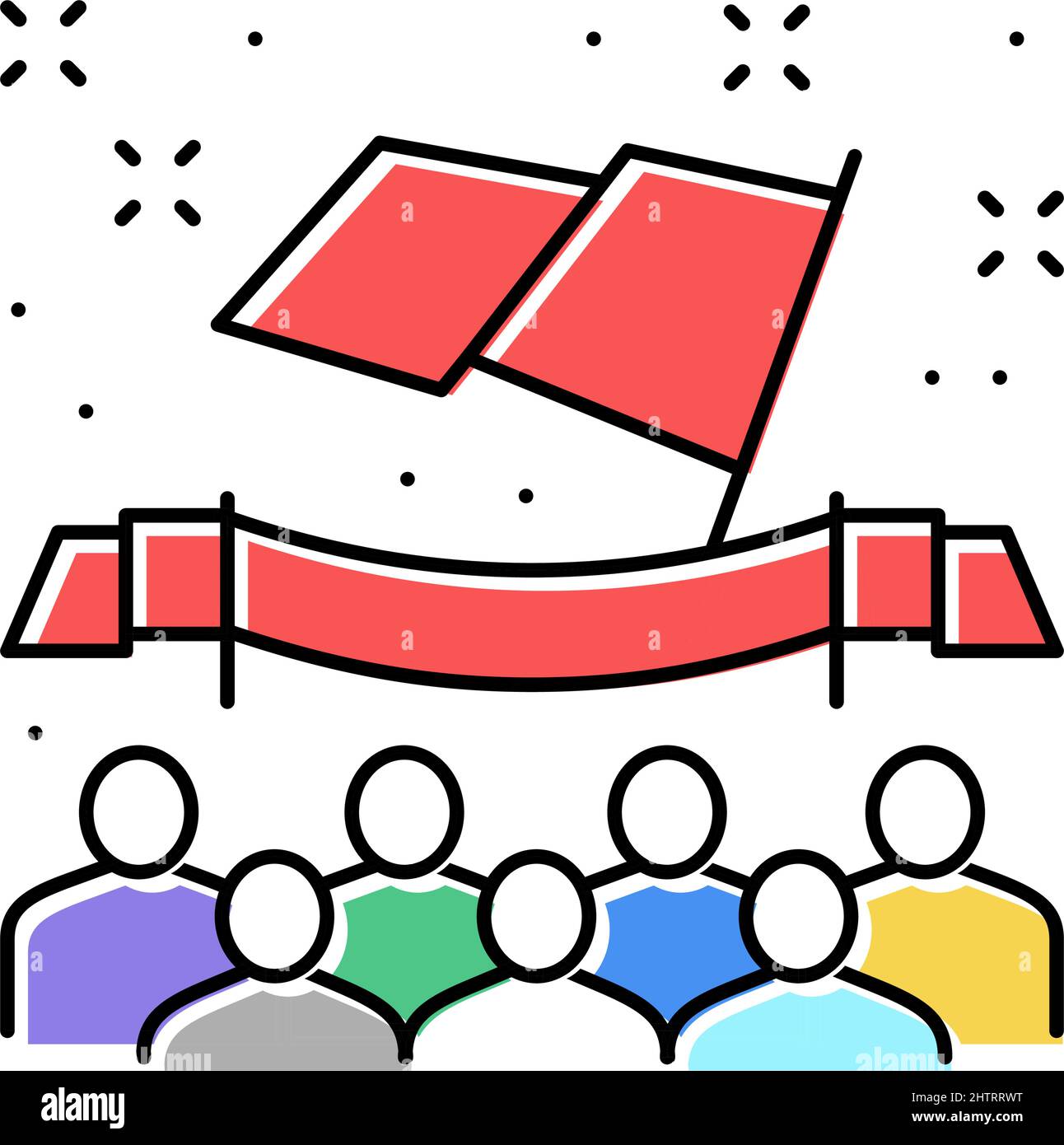 independence day celebration parade color icon vector illustration ...