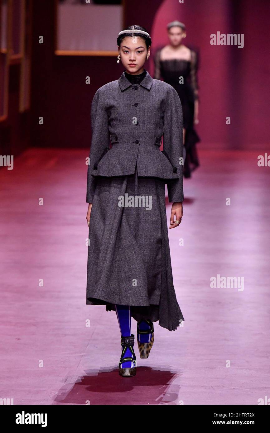 Paris, France. 01st Mar, 2022. A model walks on the runway at the Dior fashion show during Fall ...