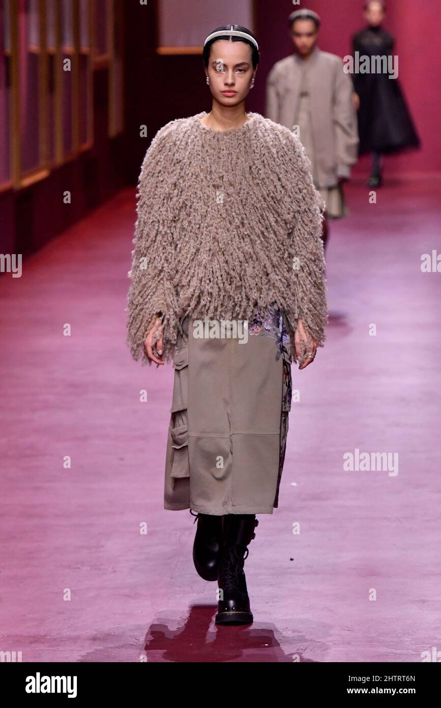 Paris, France. 01st Mar, 2022. A model walks on the runway at the Dior fashion show during Fall ...