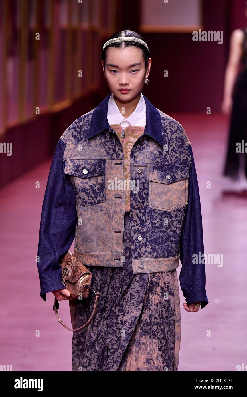 Paris, France. 01st Mar, 2022. Model Bomi Youn walks on the runway at the Dior fashion show ...