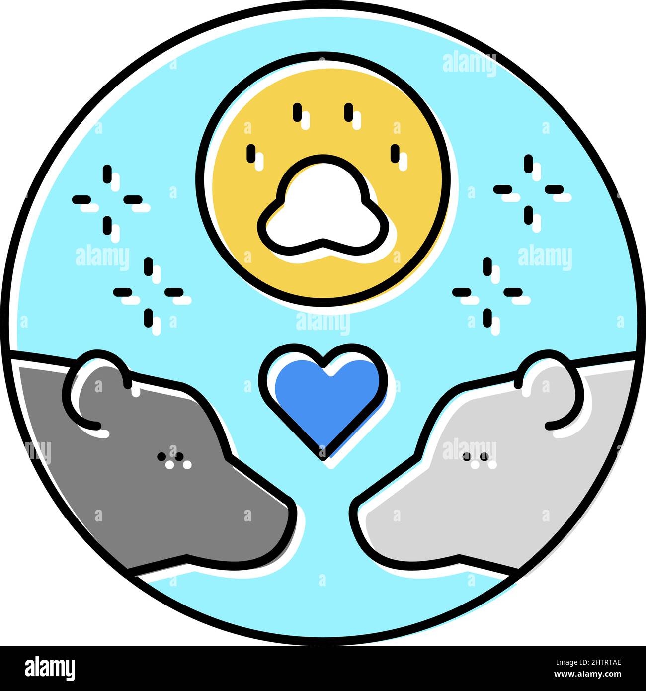 behavioral ecology color icon vector illustration Stock Vector Image ...