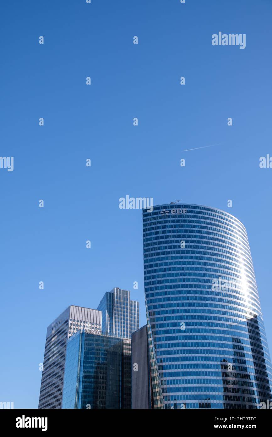 Paris, France - February 27, 2022 : The energy company EDF headquarter ...
