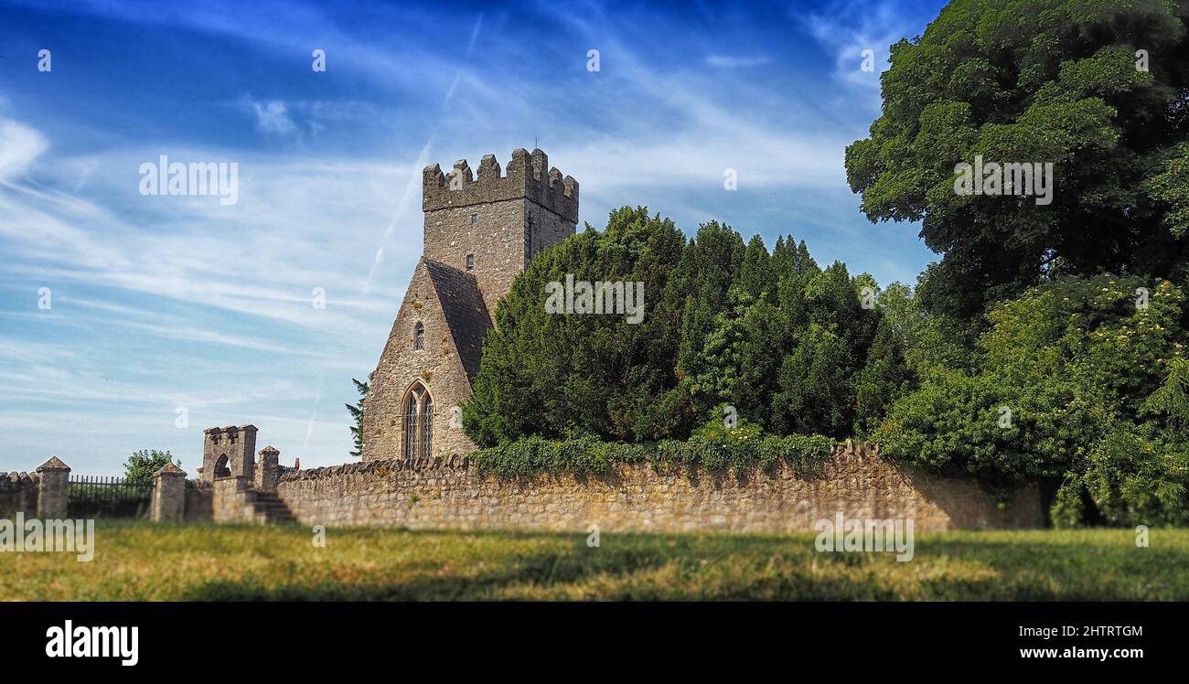 Mesmerizing view of the St Doulagh's Church. The oldest stone-roofed ...