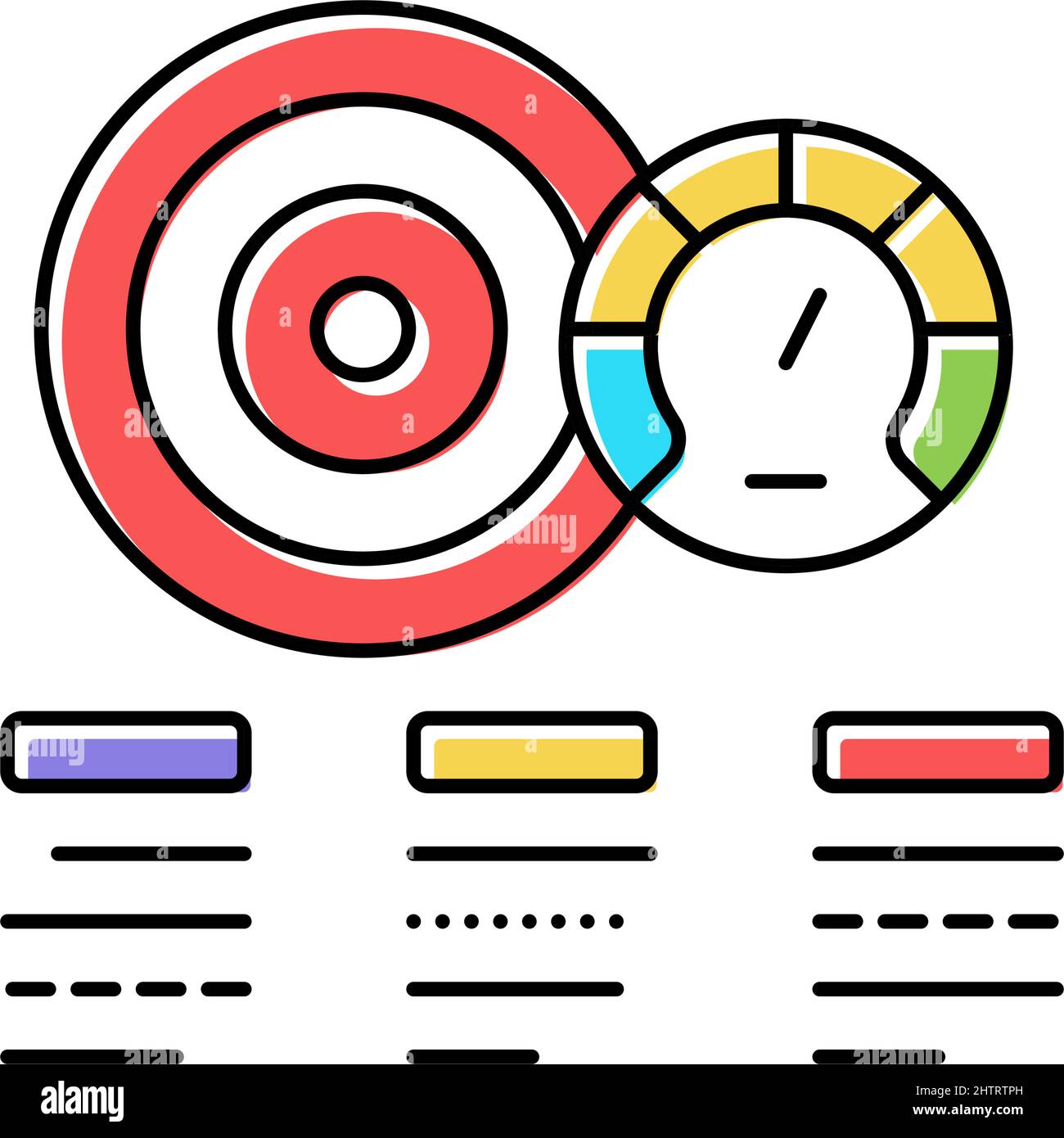achievement task optimize color icon vector illustration Stock Vector ...