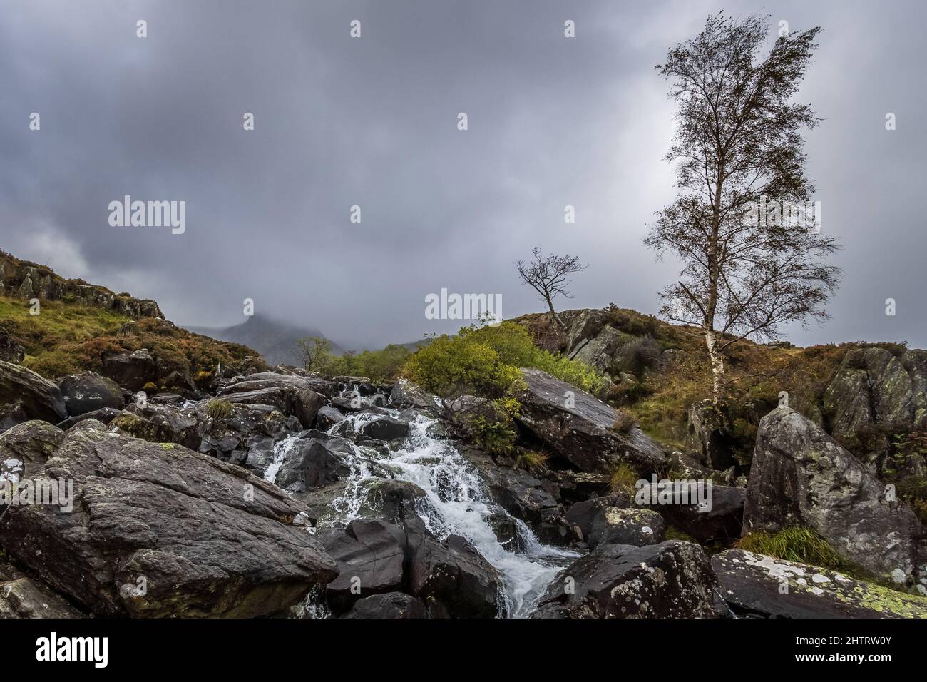 Waterfall in Snowdonia National Park, North Wales Stock Photo - Alamy