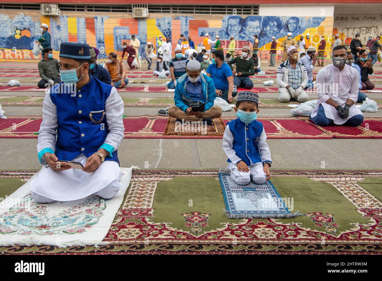 Rome, Italy 24/05/2020: Eid al-Fitr, Bangladeshi Islamic community ...