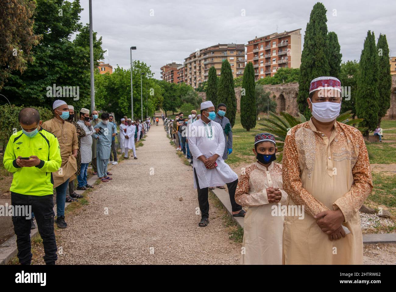 Rome, Italy 24/05/2020: Eid al-Fitr, Bangladeshi Islamic community ...