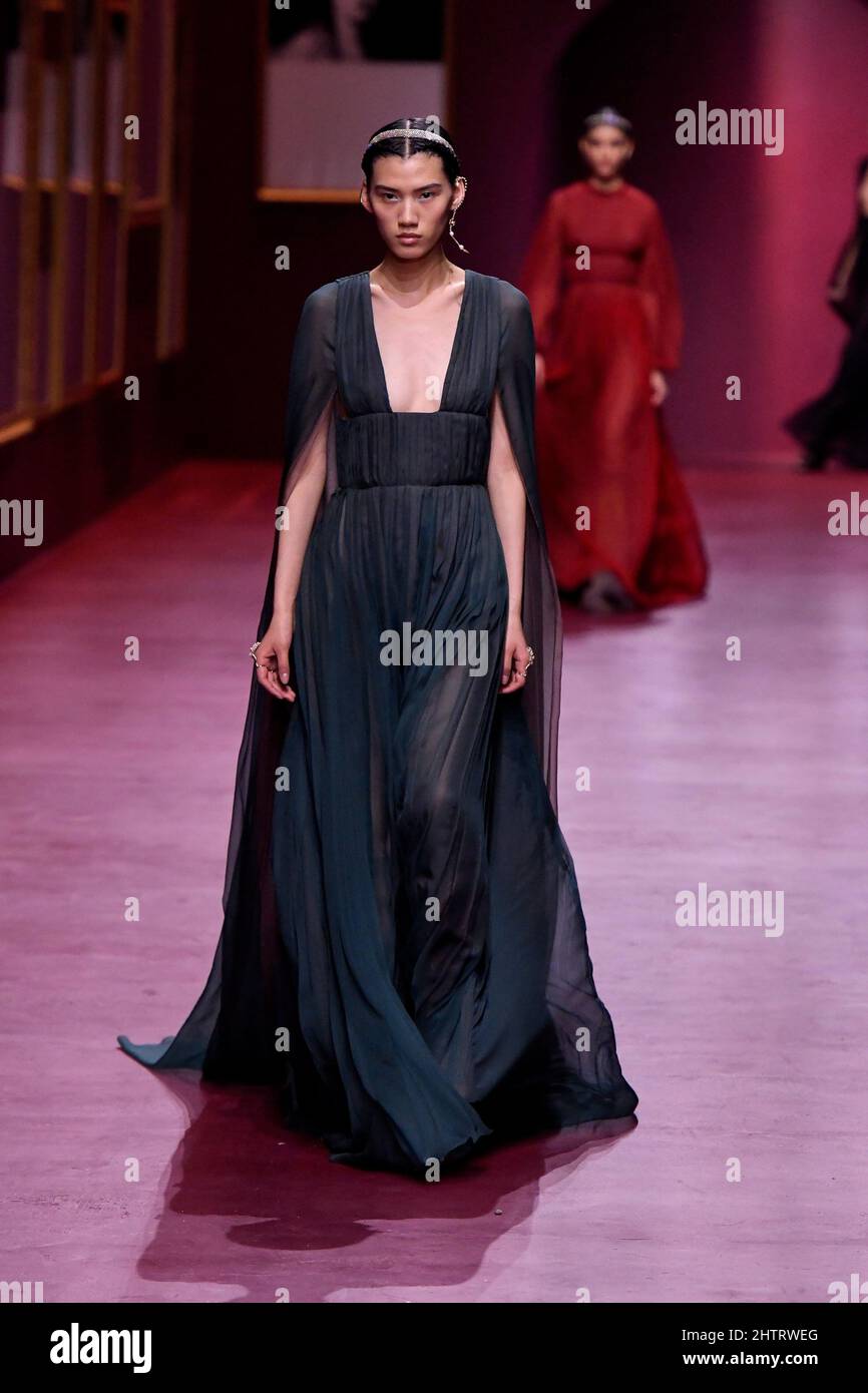 Model Jiayun Xie walks on the runway at the Dior fashion show during ...
