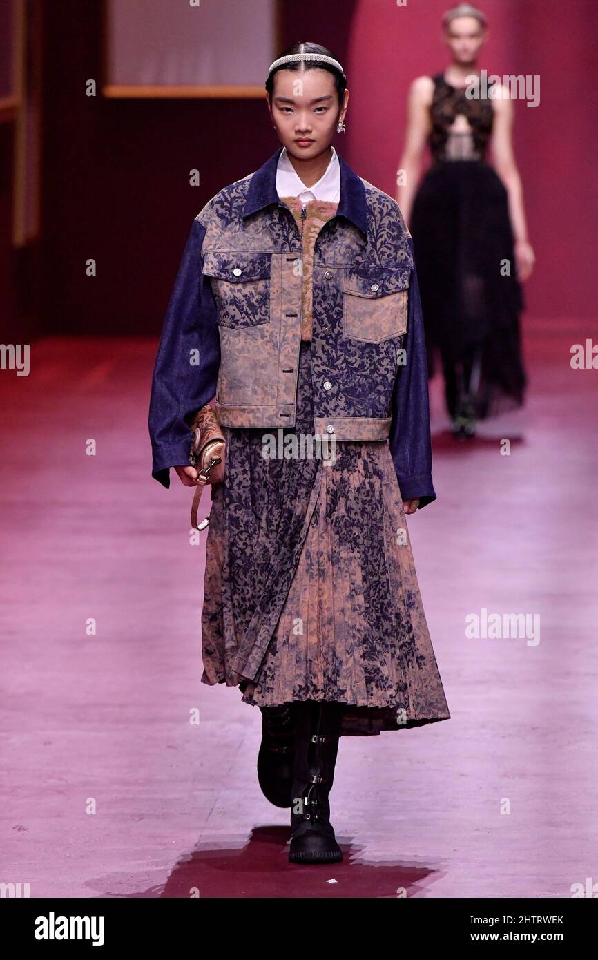 Model Bomi Youn walks on the runway at the Dior fashion show during ...