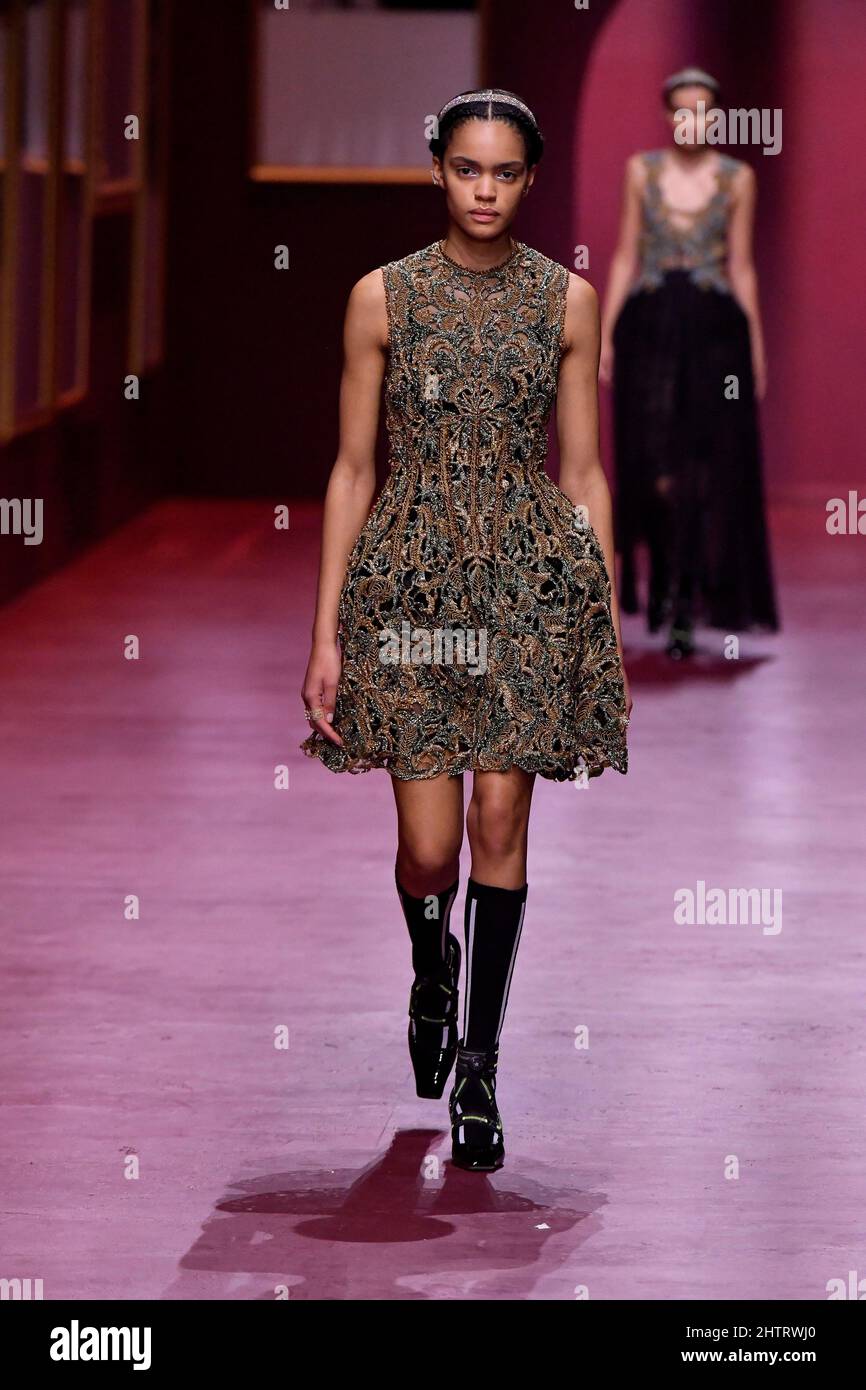 Model Carla Pereira walks on the runway at the Dior fashion show during ...