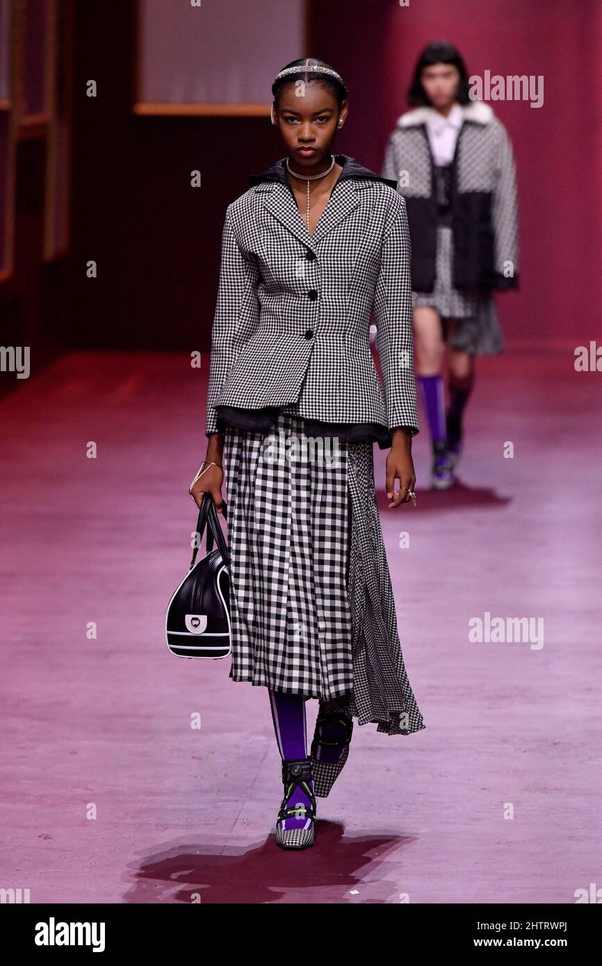 A model walks on the runway at the Dior fashion show during Fall/Winter ...