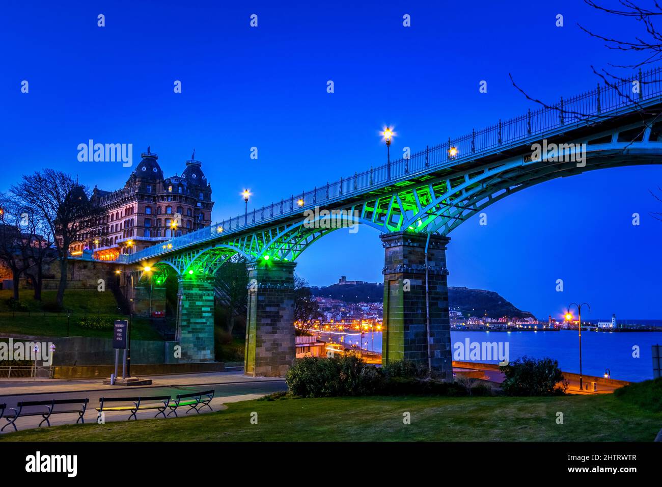 The Cliff Bridge, previously known as the Spa Bridge, is a footbridge ...