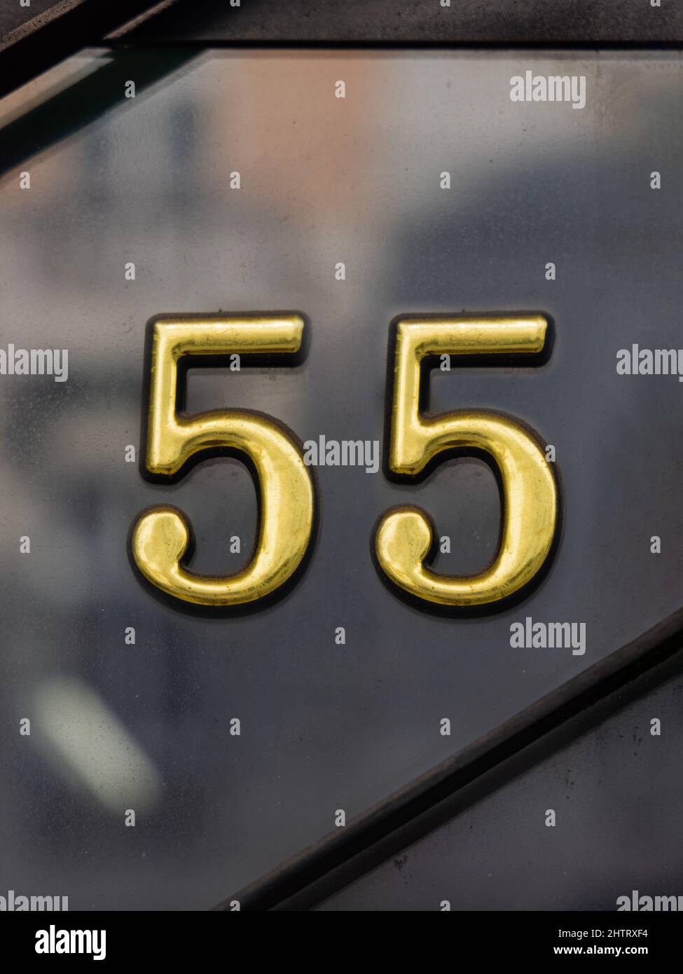 3d Gold Number Fiftyfive at Black Background Stock Photo - Alamy