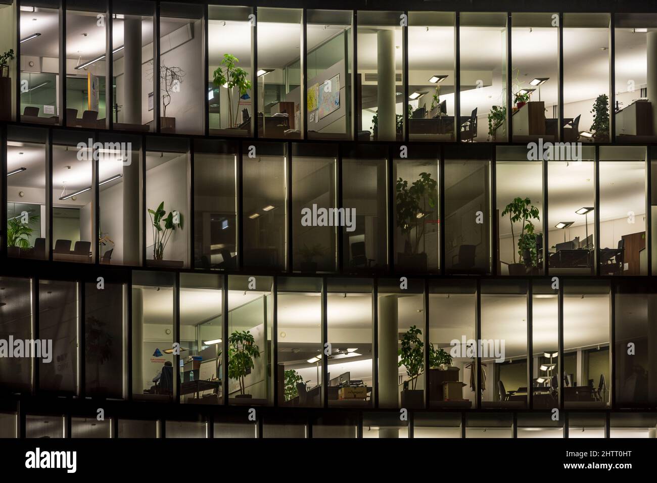 Wien, Vienna: office building from outside, desks, OMV headquarters in ...