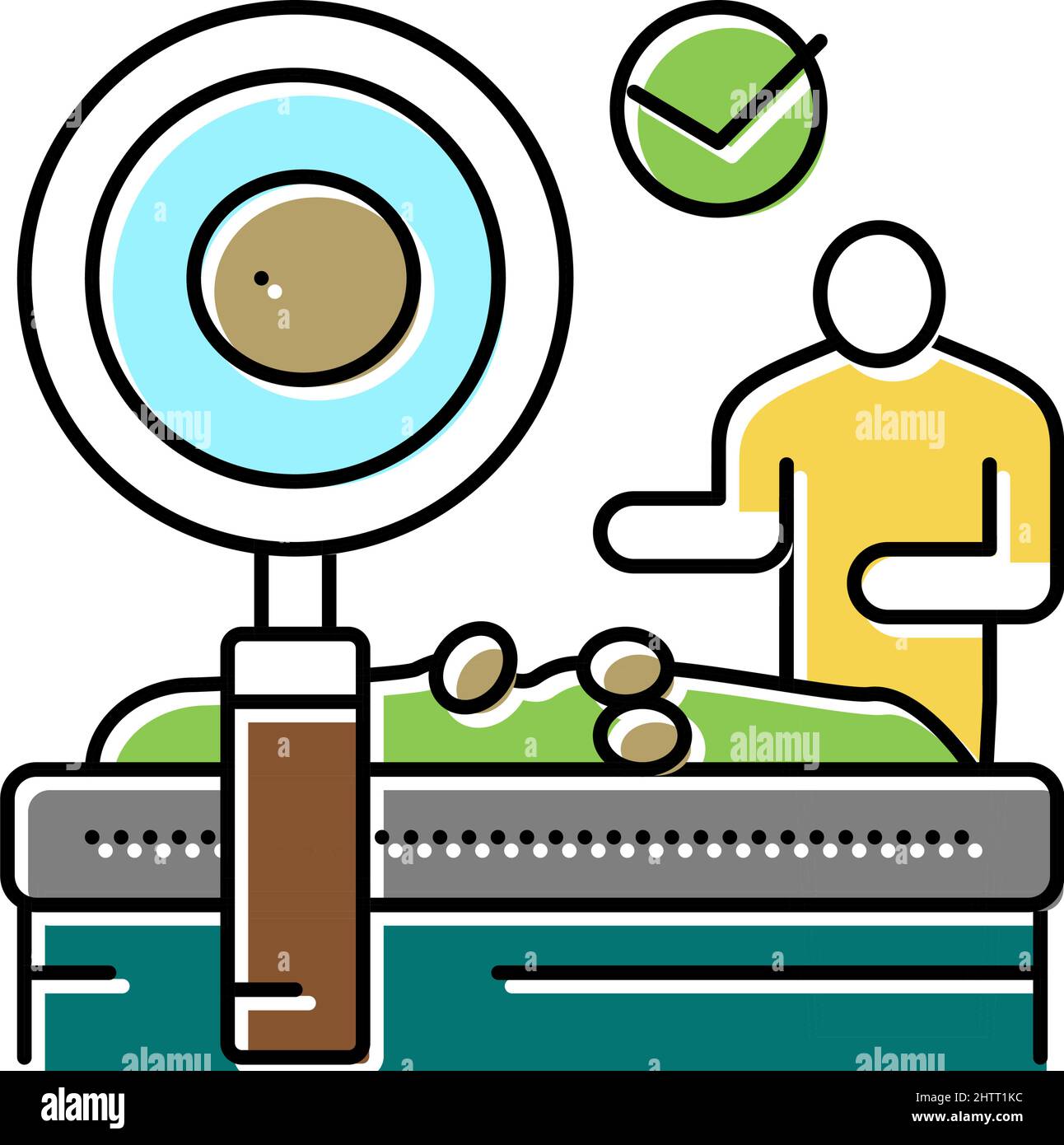 quality control olive production color icon vector illustration Stock ...