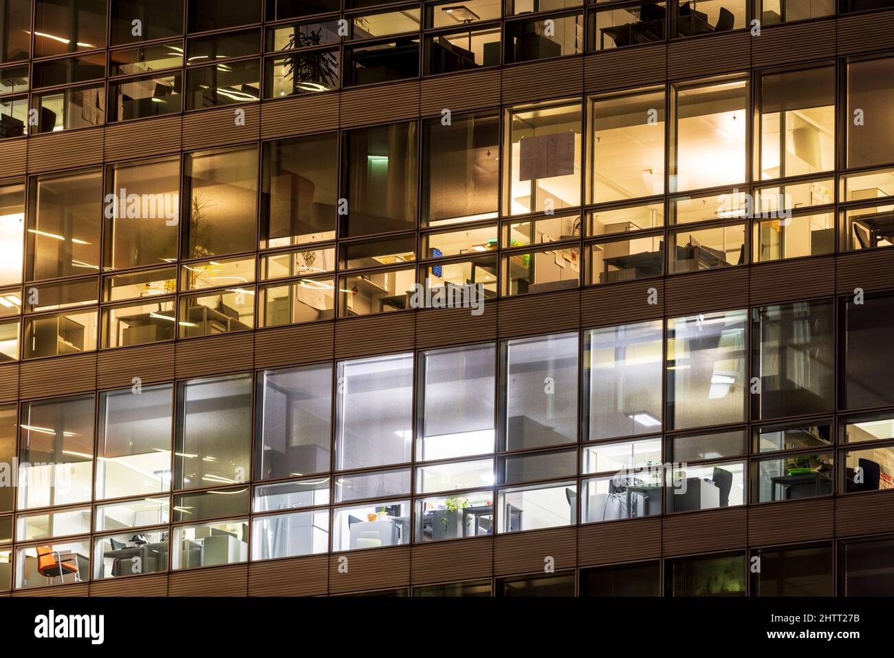 Wien, Vienna: facade of an office building, empty offices in 22 ...