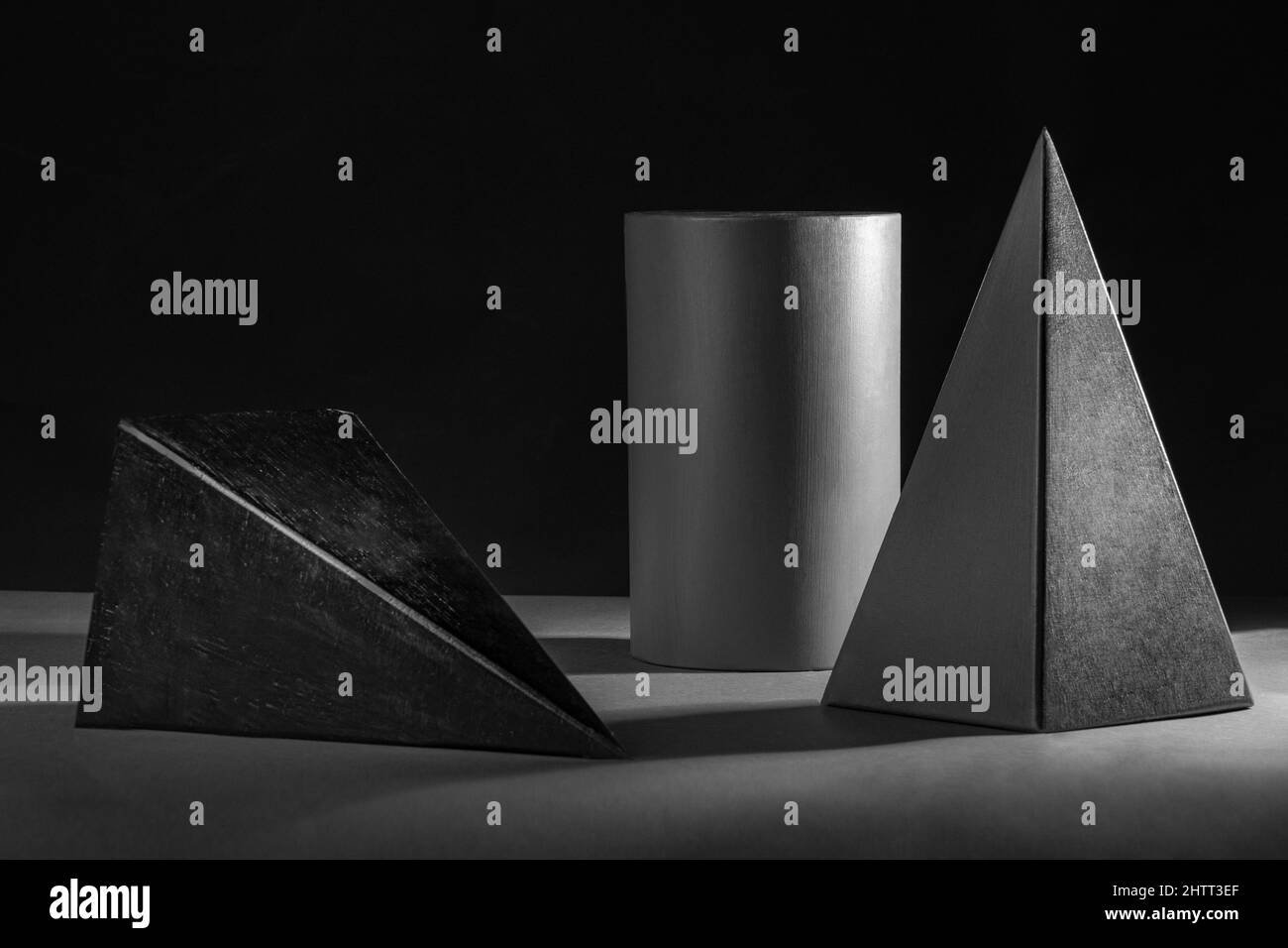 Abstract geometric shapes minimal Black and White Stock Photos & Images ...