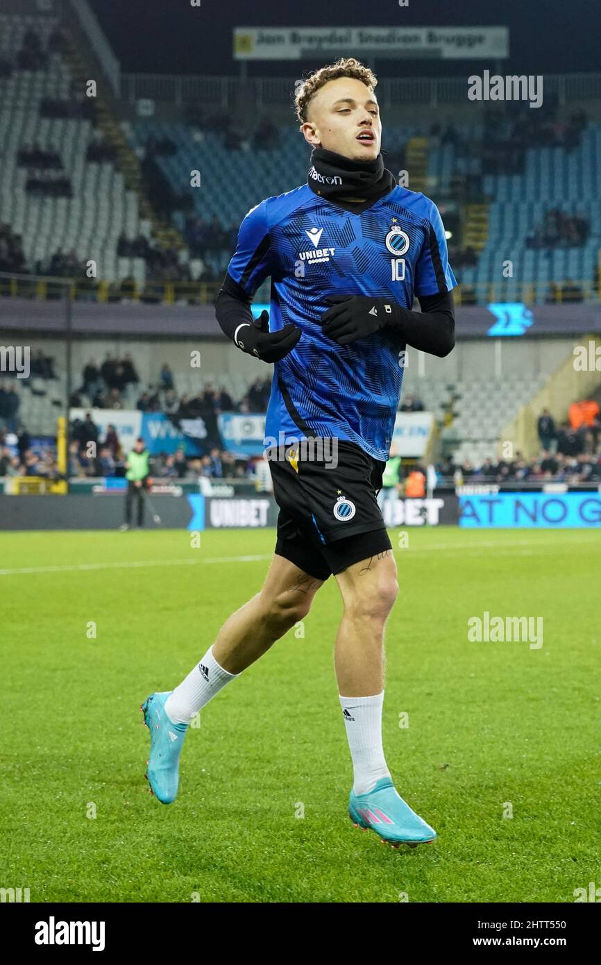 BRUGGE, BELGIUM - MARCH 2: Noa Lang of Club Brugge during the Croky Cup ...