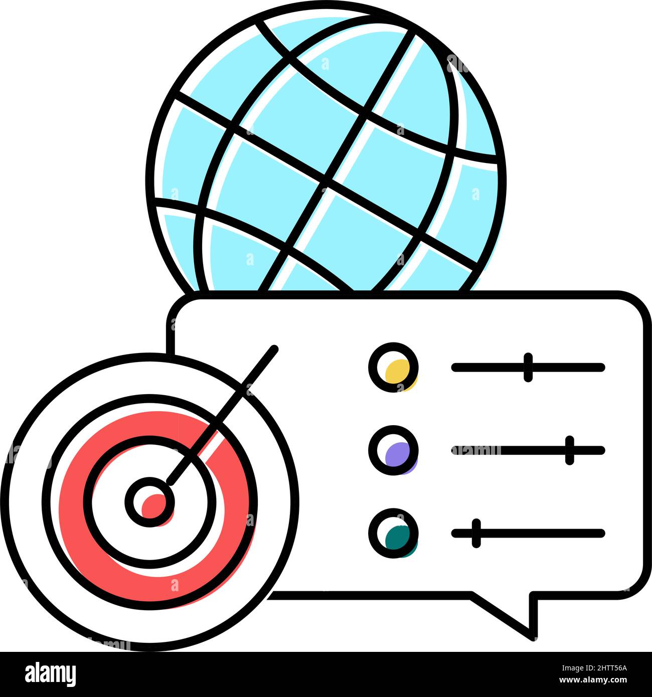 optimization of supply chains color icon vector illustration Stock ...